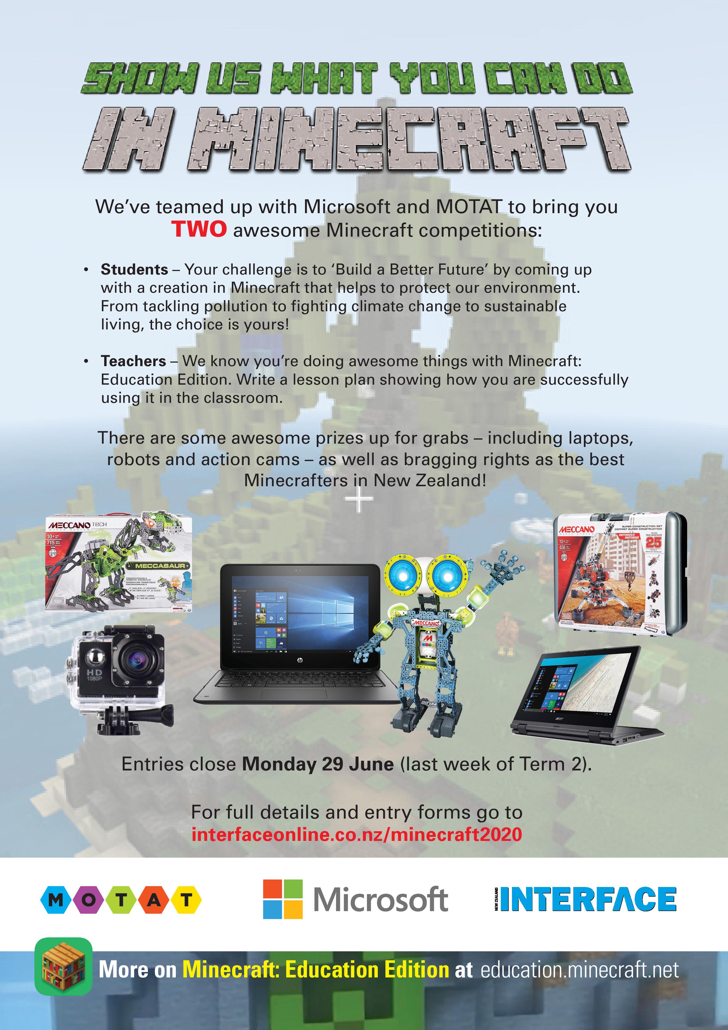 INTERFACE Minecraft competition 2020: Students