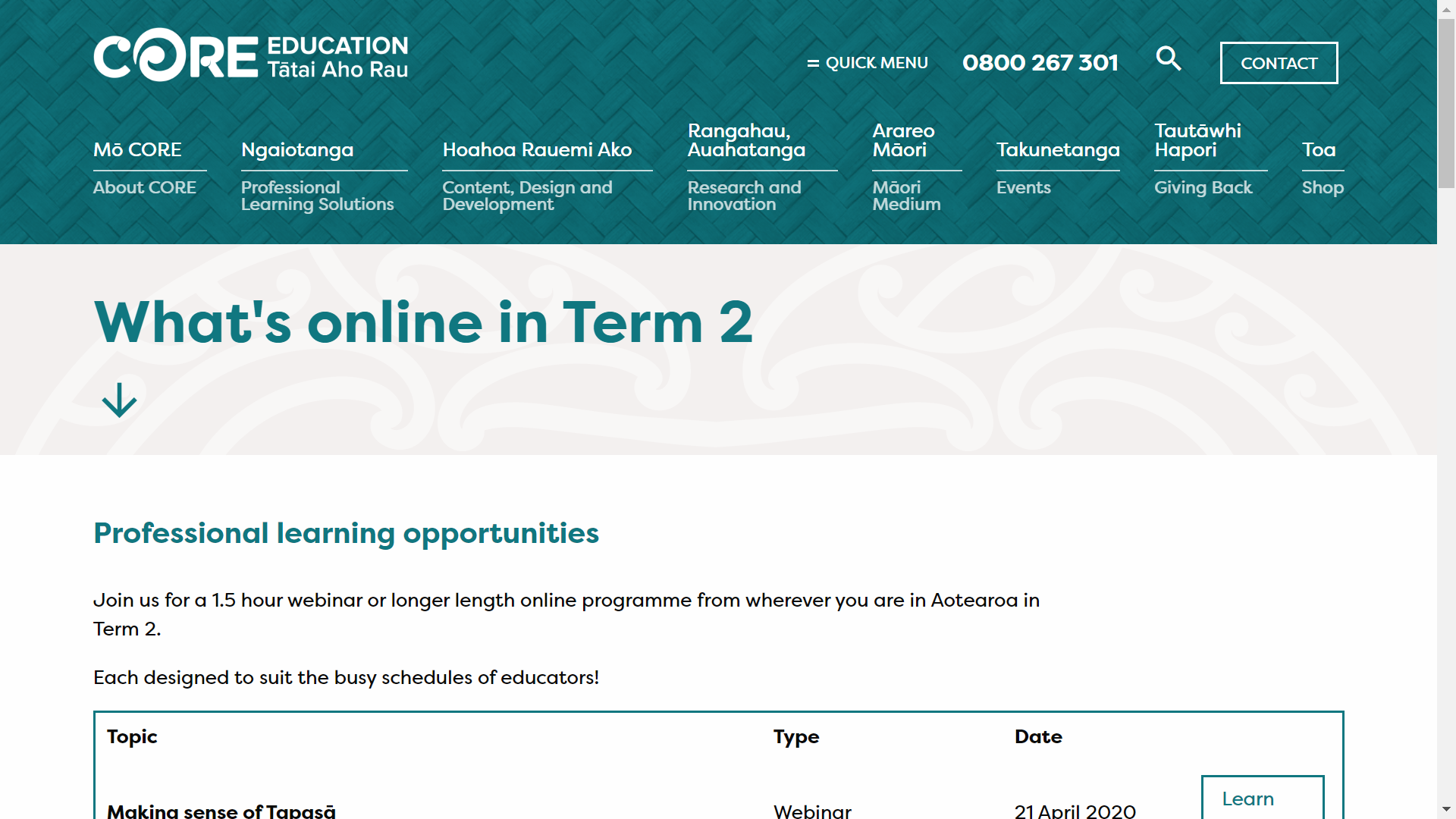 Courses on ‘virtual and distance learning’, by CORE Education